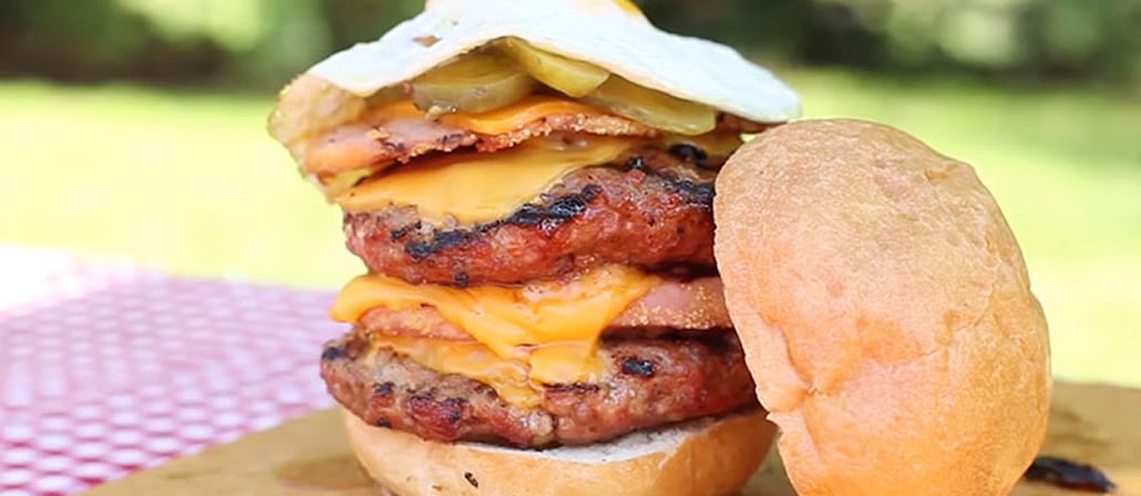 Double Stacked Maple Burger